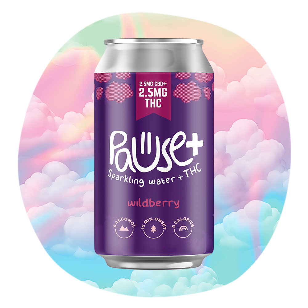 THC + CBD infused Wildberry Pause+ Sparkling Water 6pk – Pause ...